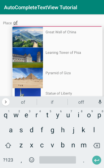Android Autocompletetextview Tutorial With Examples Learn To Droid